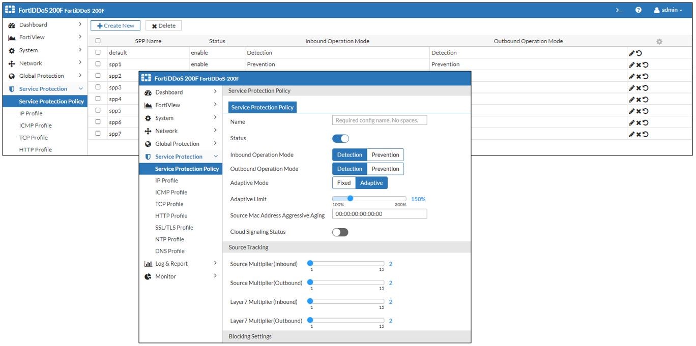 Step 6: Define SPPs and subnets | FortiDDoS-F 6.5.0