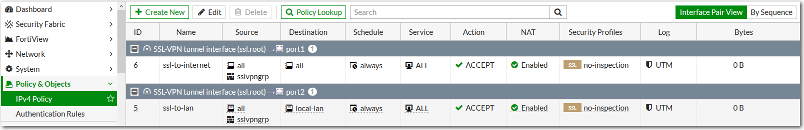 Step 6: Create firewall policies | FortiToken Cloud | Fortinet Document ...