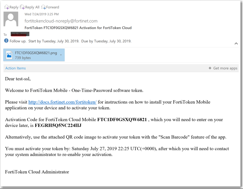 Verify user email notification | FortiToken Cloud | Fortinet Document ...
