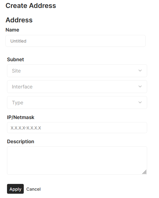 Creating an address | Overlay-as-a-Service 24.3.0 | Fortinet Document ...