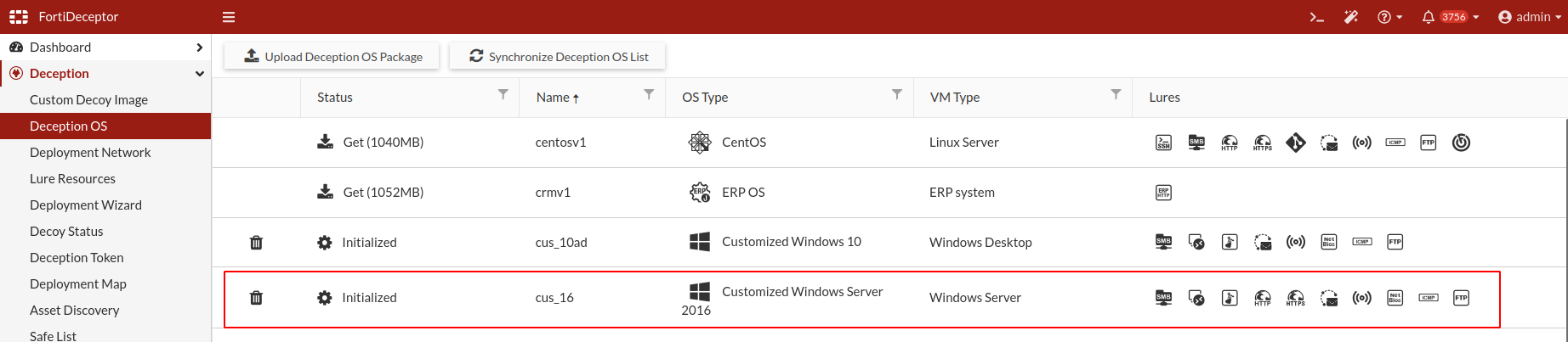 3. Use the custom images | FortiDeceptor 6.0.0 | Fortinet Document Library