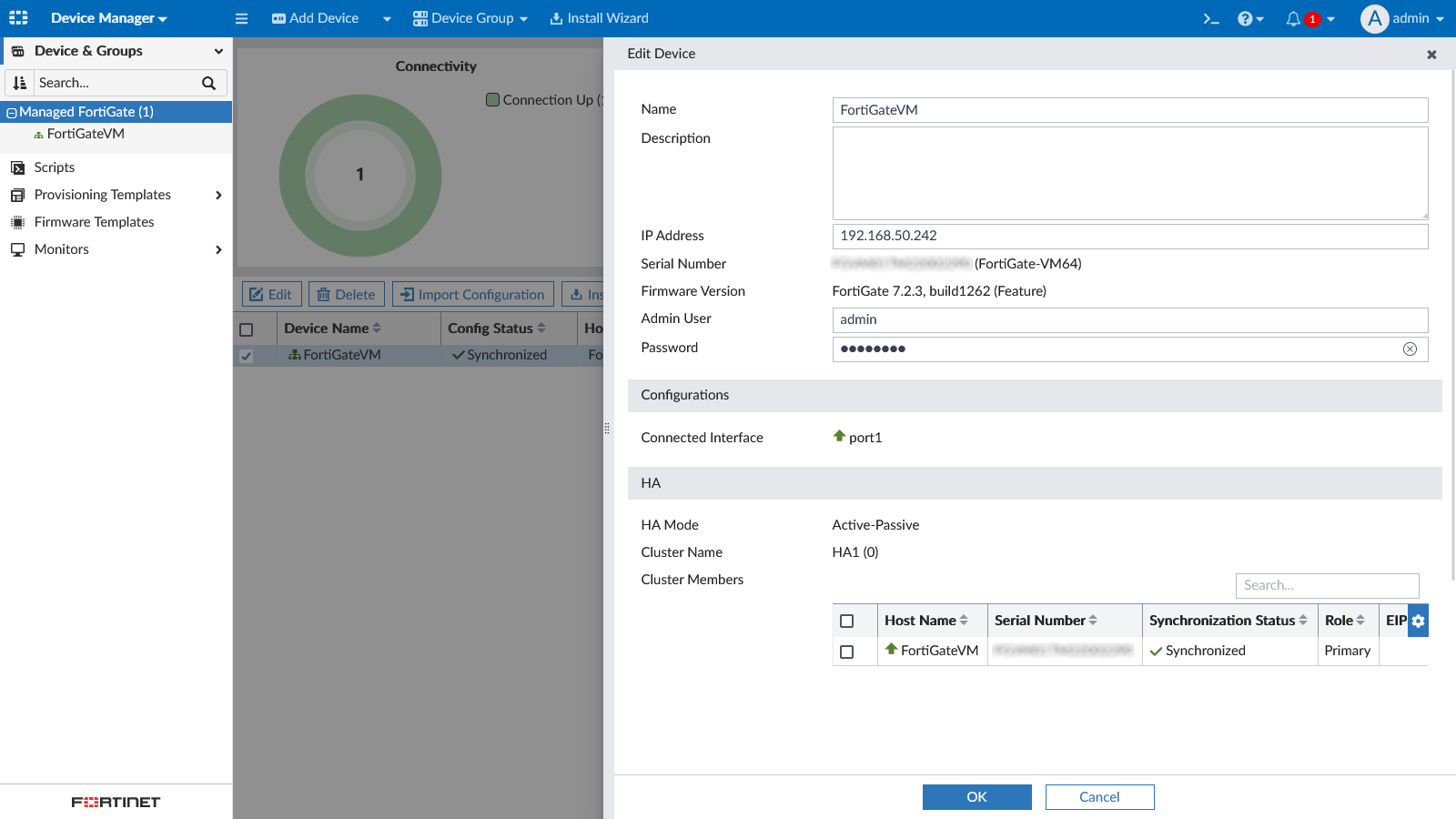 Adding a model FortiGate HA cluster | FortiManager 7.2.4 | Fortinet ...