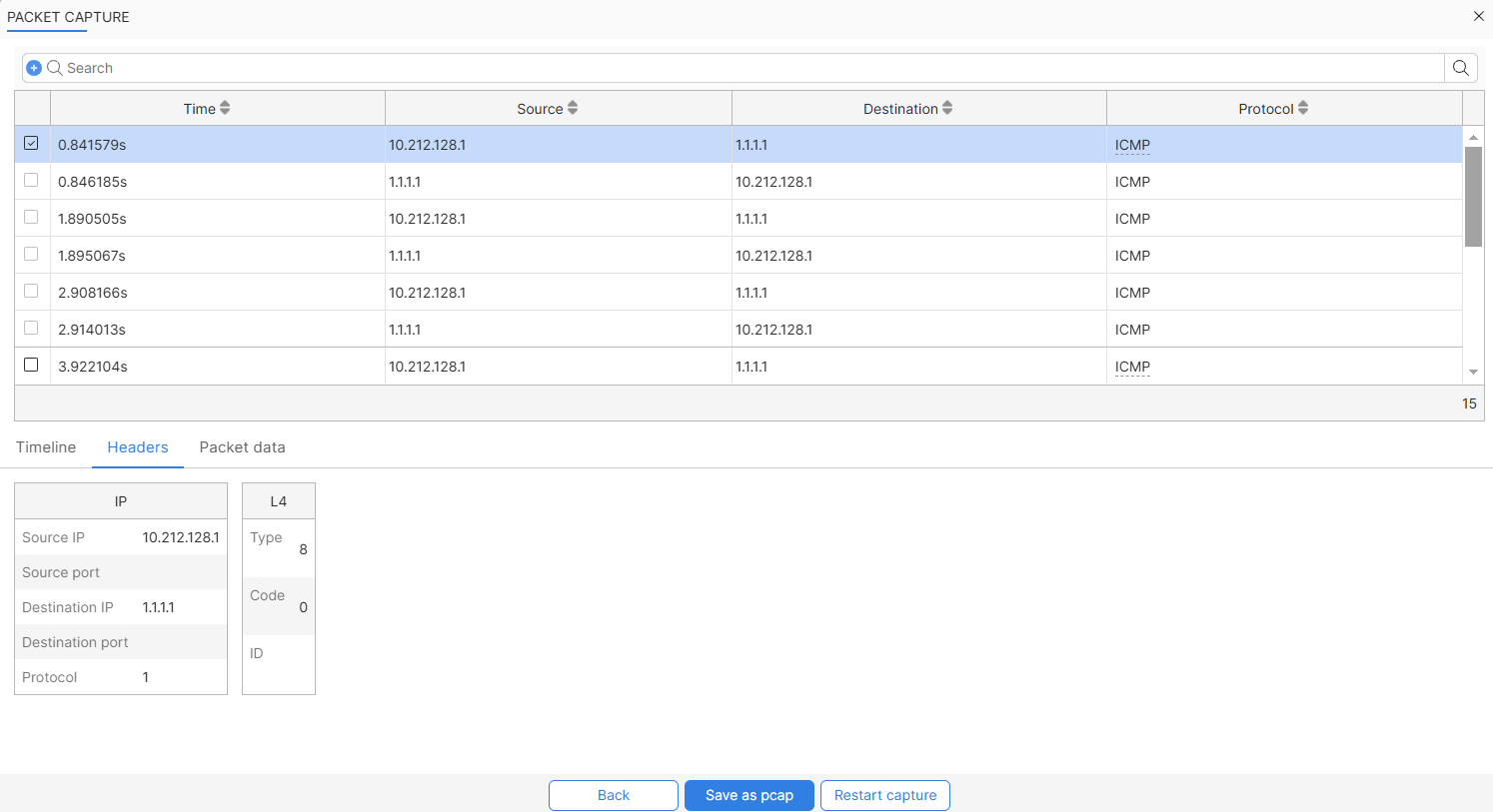 Packet Capture | FortiSASE 24.4.32 | Fortinet Document Library