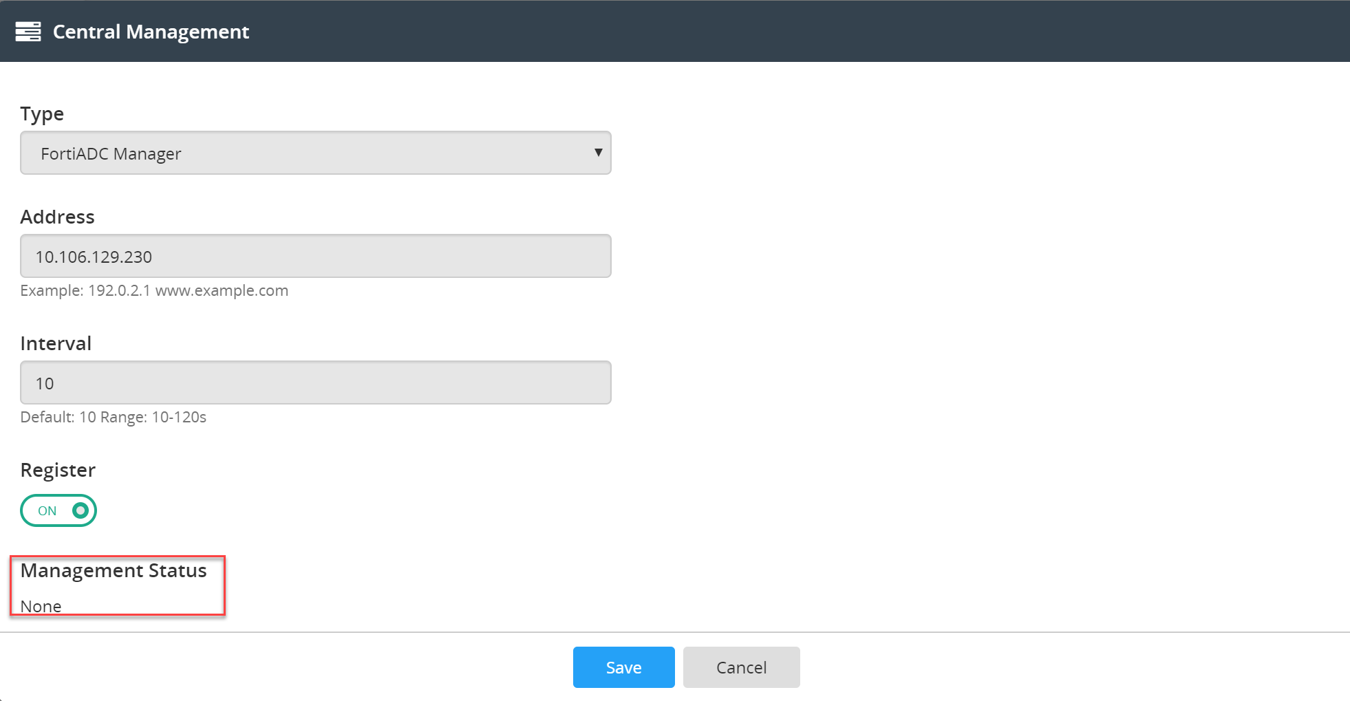 Setting up the system | FortiADC Manager 7.4.0 | Fortinet Document Library