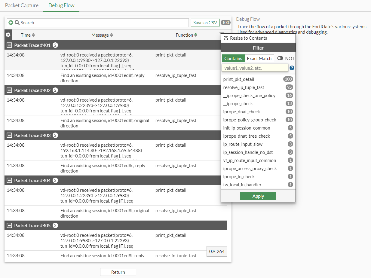 Using the debug flow tool | FortiGate / FortiOS 7.2.9 | Fortinet ...