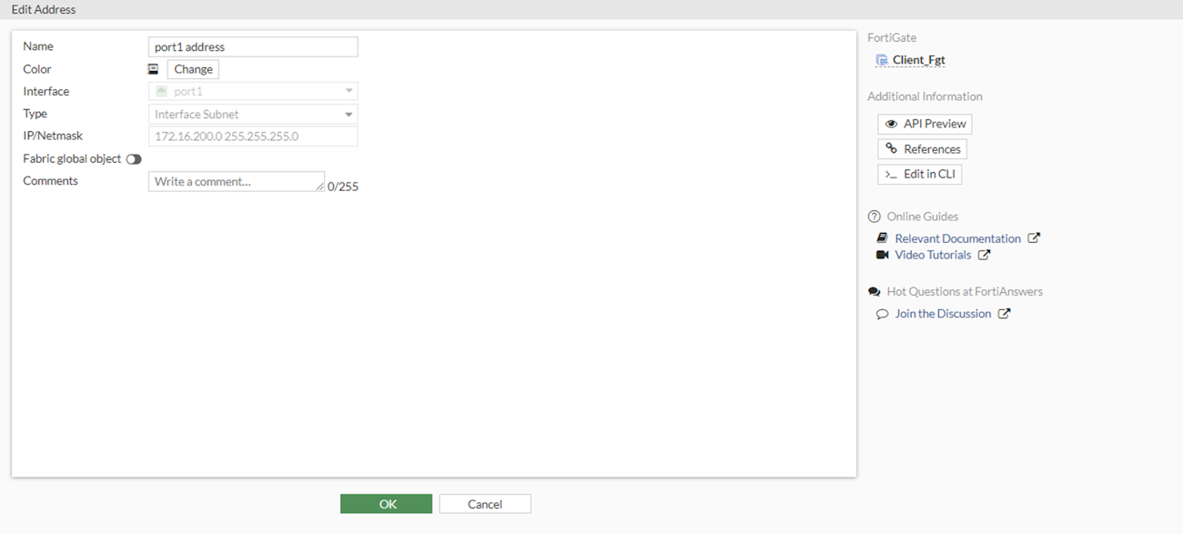 Interface subnet | FortiGate / FortiOS 7.2.9 | Fortinet Document Library