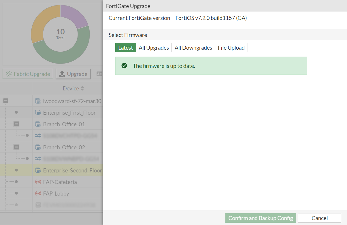 Downgrading individual device firmware | FortiGate / FortiOS 7.2.9 ...