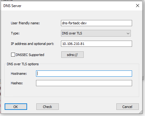 Configuring DNS over HTTPS and DNS over TLS | FortiADC 7.4.1 | Fortinet Document Library