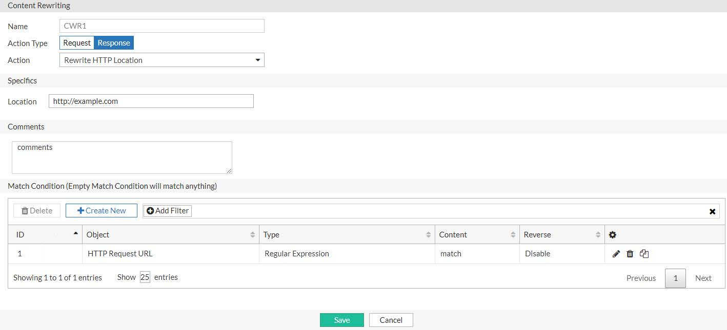 Using content rewriting rules | FortiADC 7.4.1 | Fortinet Document Library