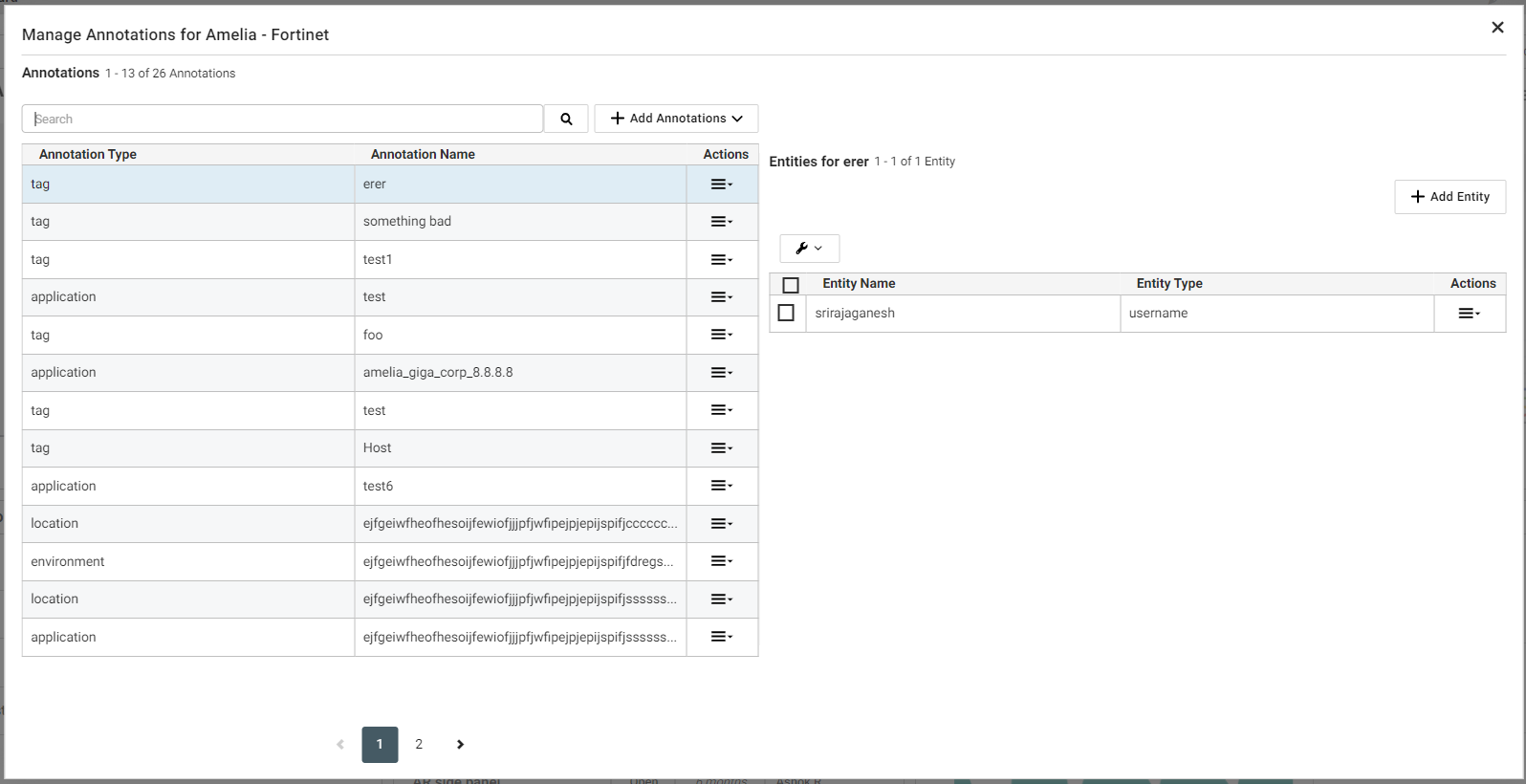 Manage Annotations | FortiNDR Cloud 2024.1.1 | Fortinet Document Library