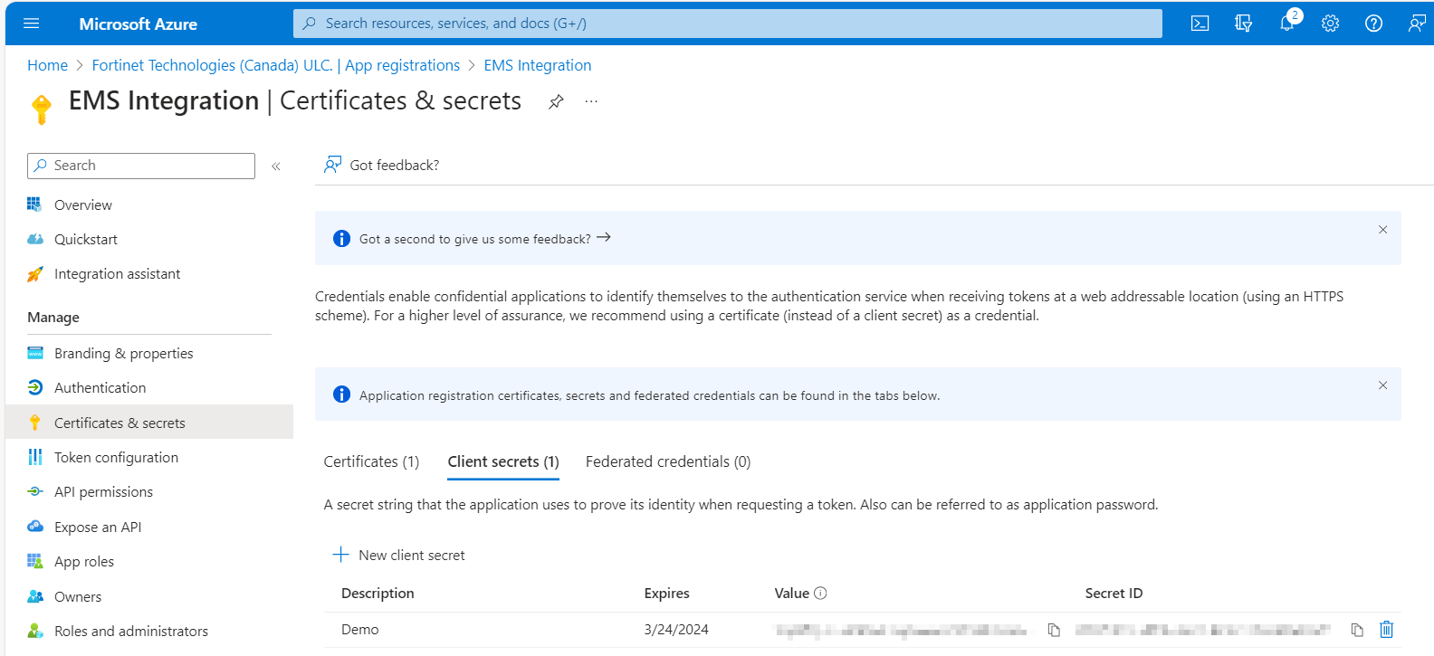 Configuring an app for EMS in Intune | FortiClient 7.2.0 | Fortinet ...