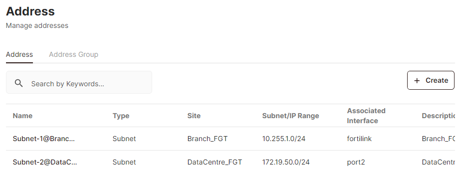 Address | Overlay-as-a-Service 24.2.0 | Fortinet Document Library