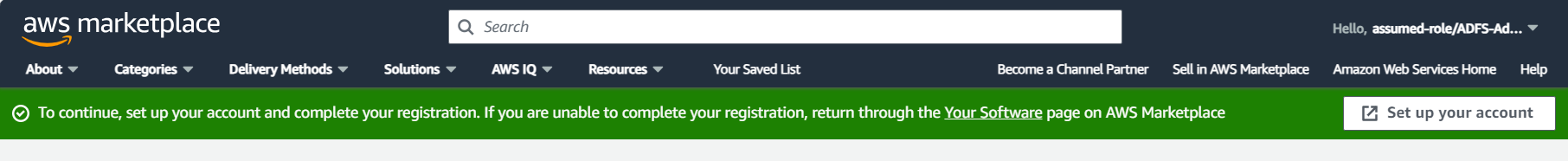 AWS Marketplace subscribe quicklaunch workflow 23.3.b | FortiGate CNF 23.3.b | Fortinet Document ...
