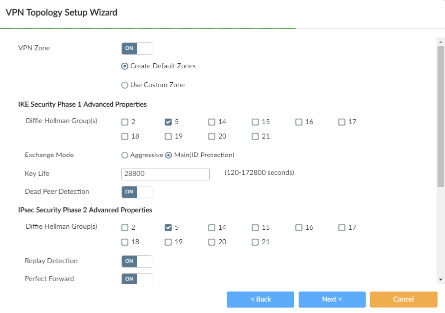 Configuring a full mesh VPN topology within a VPN console ...