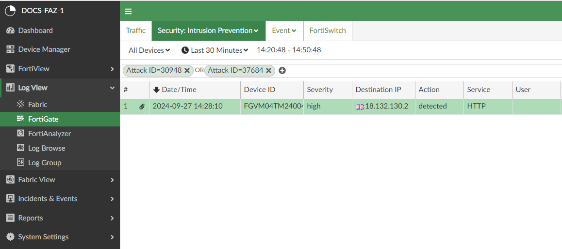 Managing IPS signature updates as an IPS administrator | FortiManager 7 ...