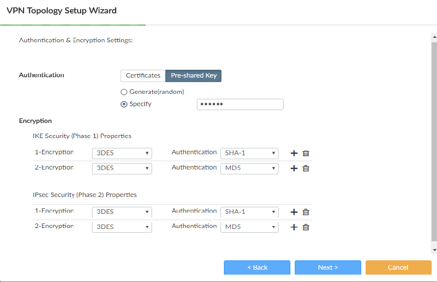 Configuring a full mesh VPN topology within a VPN console ...