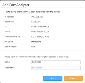 Adding FortiAnalyzer to FortiManager | FortiManager 7.6.0 | Fortinet ...
