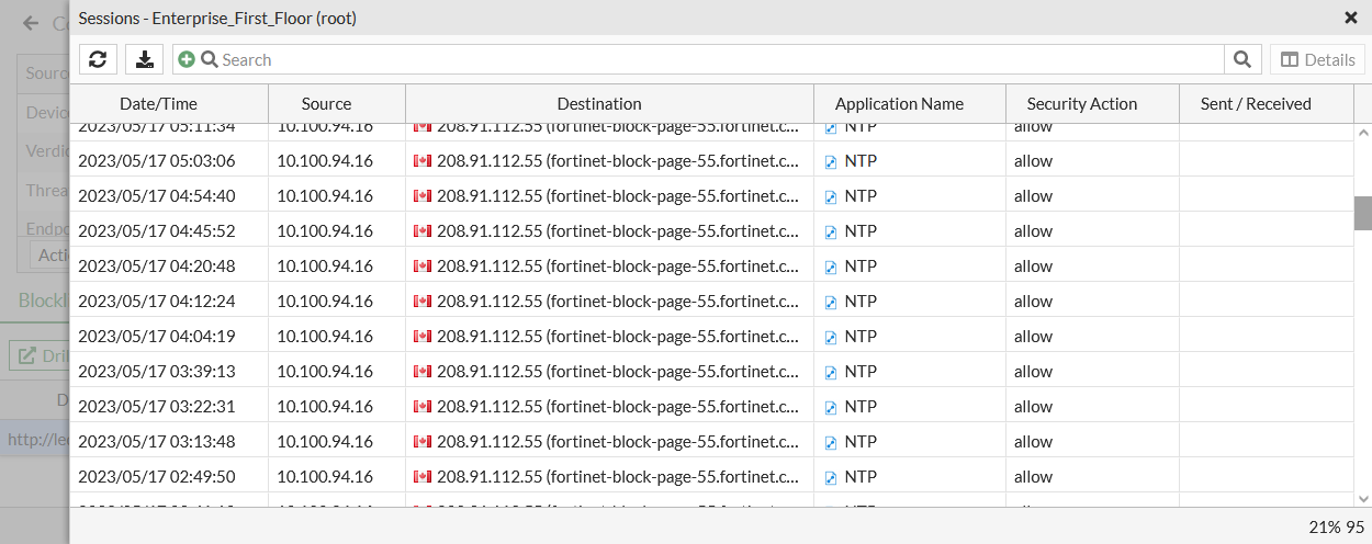 Viewing session information for a compromised host | FortiGate ...