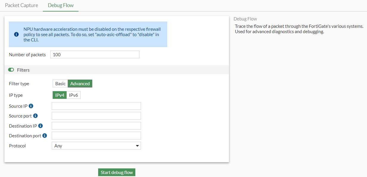 Using the debug flow tool | FortiGate / FortiOS 7.4.6 | Fortinet ...