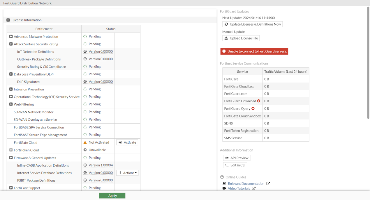 Licensing in air-gap environments | FortiGate / FortiOS 7.4.6 ...