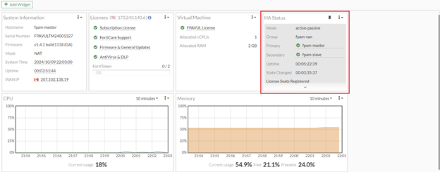 FortiPAM HA on VMware | FortiPAM Private Cloud 1.5.0 | Fortinet ...