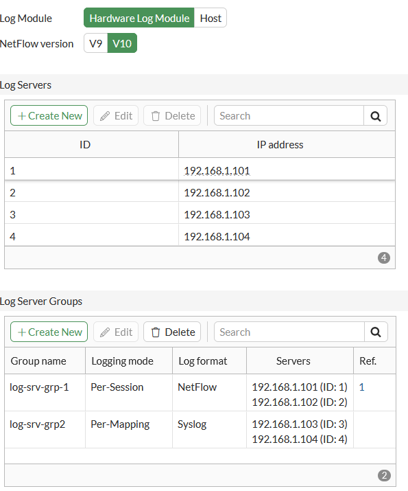 Configuring hardware logging | FortiGate / FortiOS 7.6.3 | Fortinet Document Library