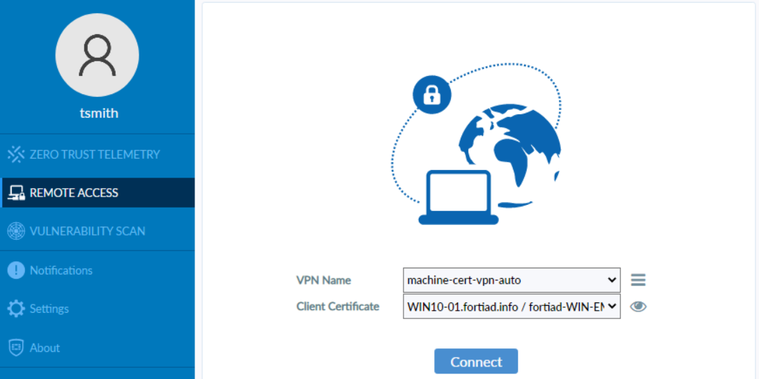 Verifying and troubleshooting | FortiClient 7.4.3 | Fortinet Document ...