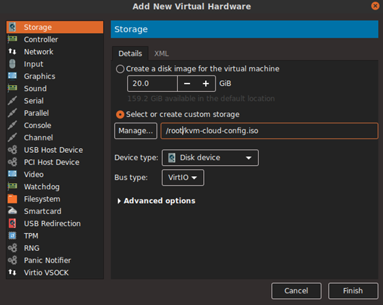 Step 3 (Optional): Cloud-init using config drive | FortiNAC-F 7.6.0 ...