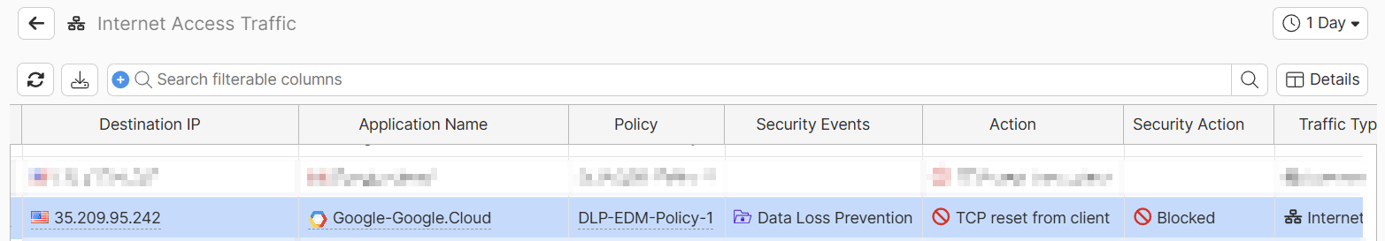 Blocking HTTPS upload traffic using EDM template example | FortiSASE | Fortinet Document Library