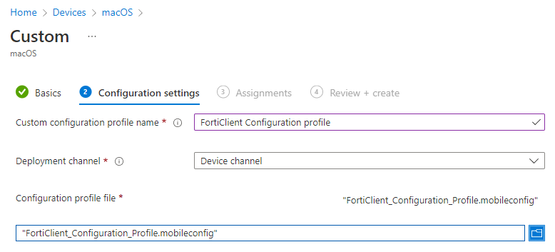 Configuring the configuration profile | FortiSASE | Fortinet Document ...