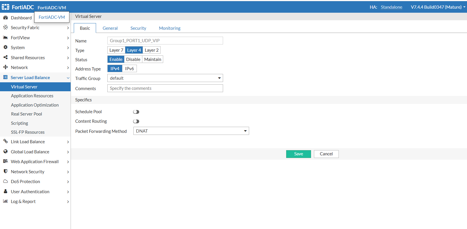 Key Configuration on FortiADC | FortiNAC-F 7.6.0 | Fortinet Document Library