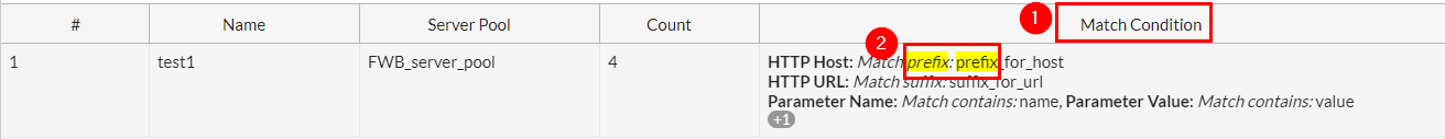 HTTP Content Routing table search function enhancements | FortiWeb 7.6.0 | Fortinet Document Library