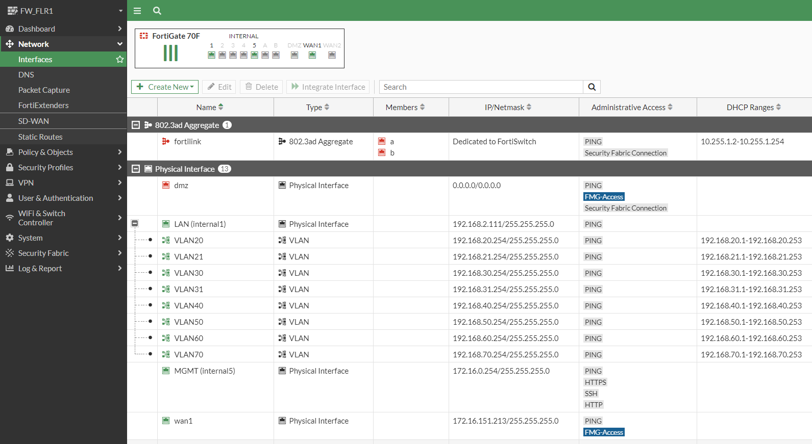 VLANs | FortiGate / FortiOS 7.0.0