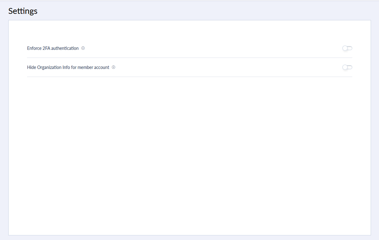 Settings | FortiCloud Account Services 23.1.0