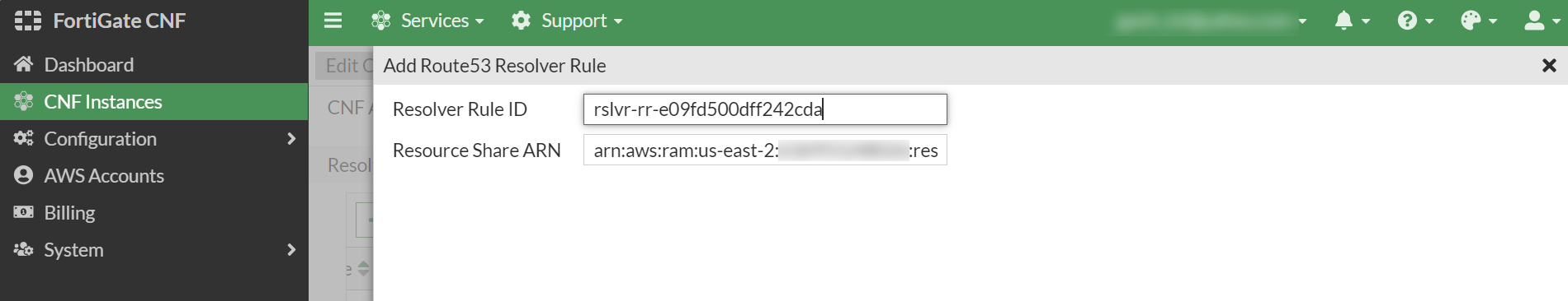 DNS resolver forwarding rule sharing 23.4.a | FortiGate CNF 23.4.a | Fortinet Document Library