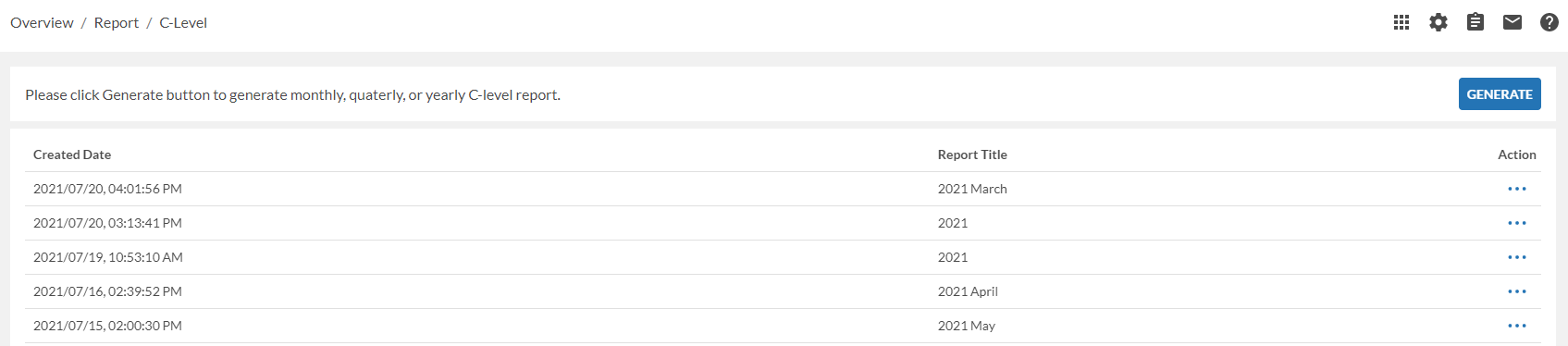 Generate C-Level Report | FortiCASB 23.4.a | Fortinet Document Library
