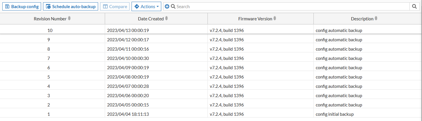 Backup | FortiGate Cloud 23.2.0