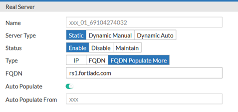 Configuring real servers | FortiADC 7.4.7 | Fortinet Document Library