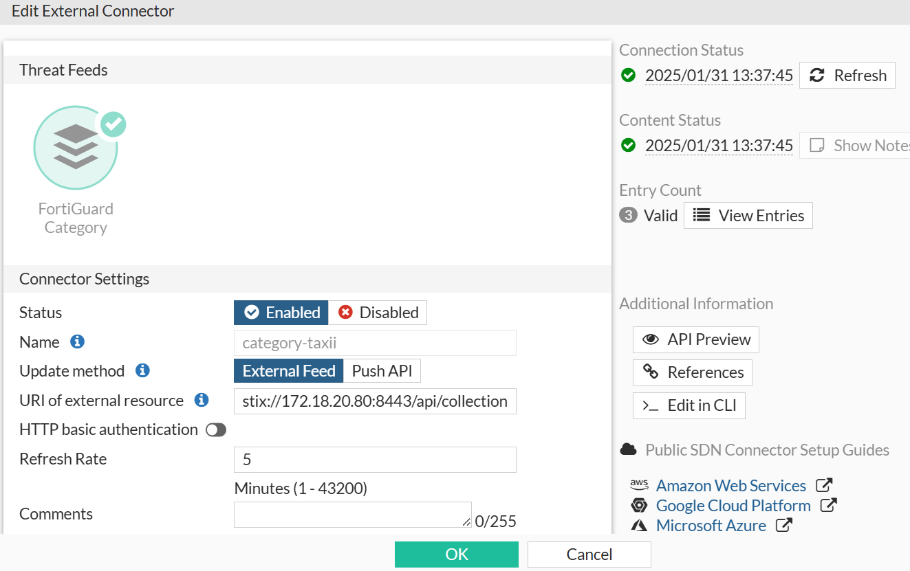 STIX format for external threat feeds | FortiProxy 7.6.2 | Fortinet ...
