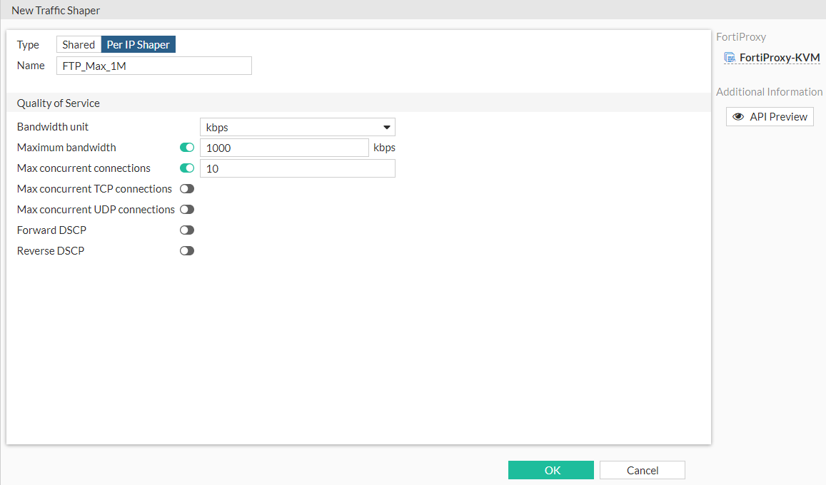 Per-IP traffic shaper | FortiProxy 7.6.2 | Fortinet Document Library
