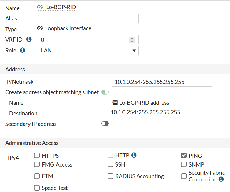 Loopback interface configuration | FortiSASE 23.4.17 | Fortinet ...