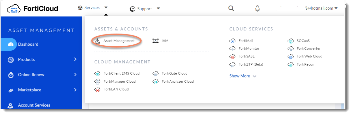 Technical support | FortiToken Cloud 24.2.a | Fortinet Document Library