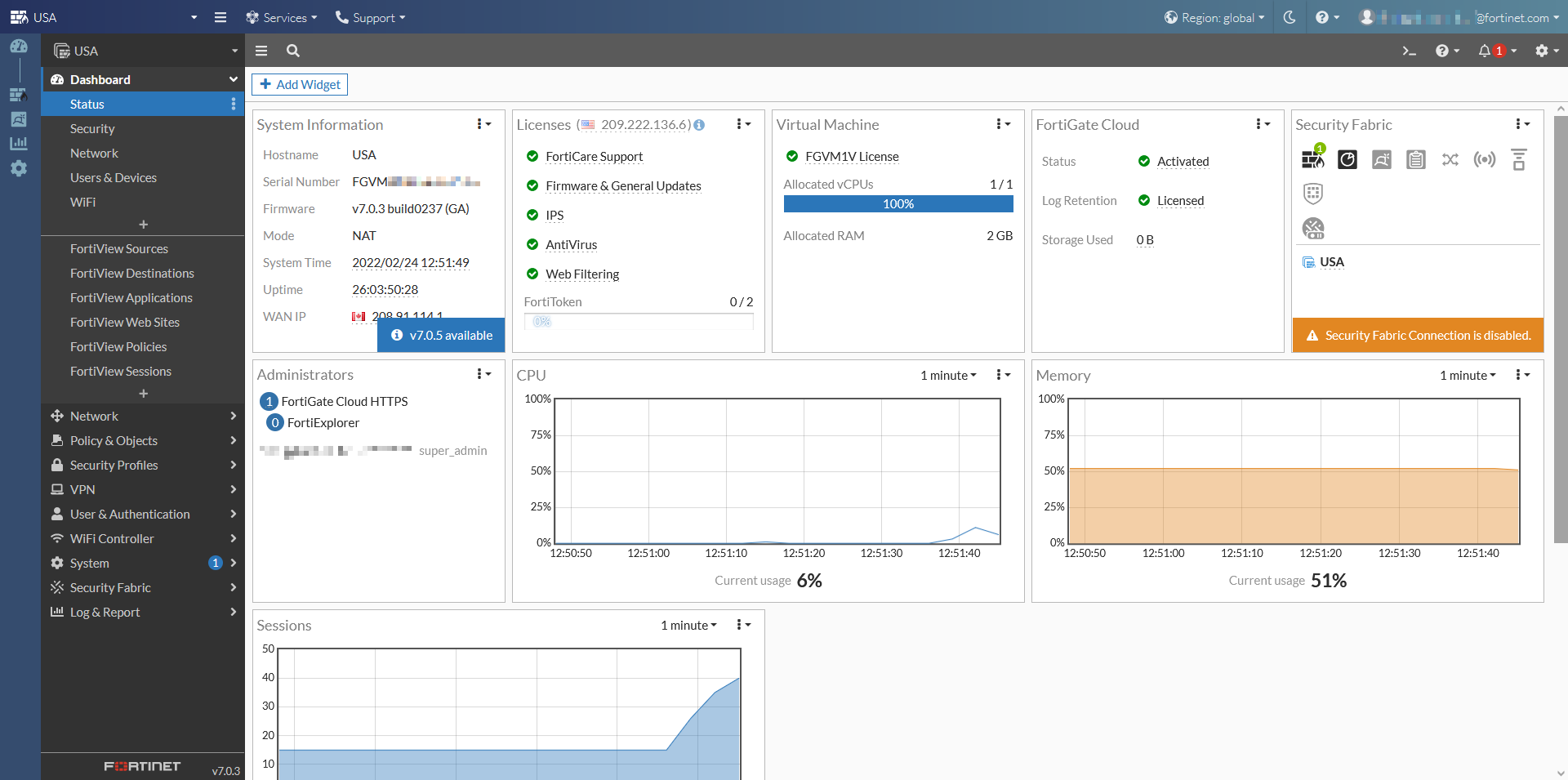 Accessing a FortiGate | FortiGate Cloud 23.1.0