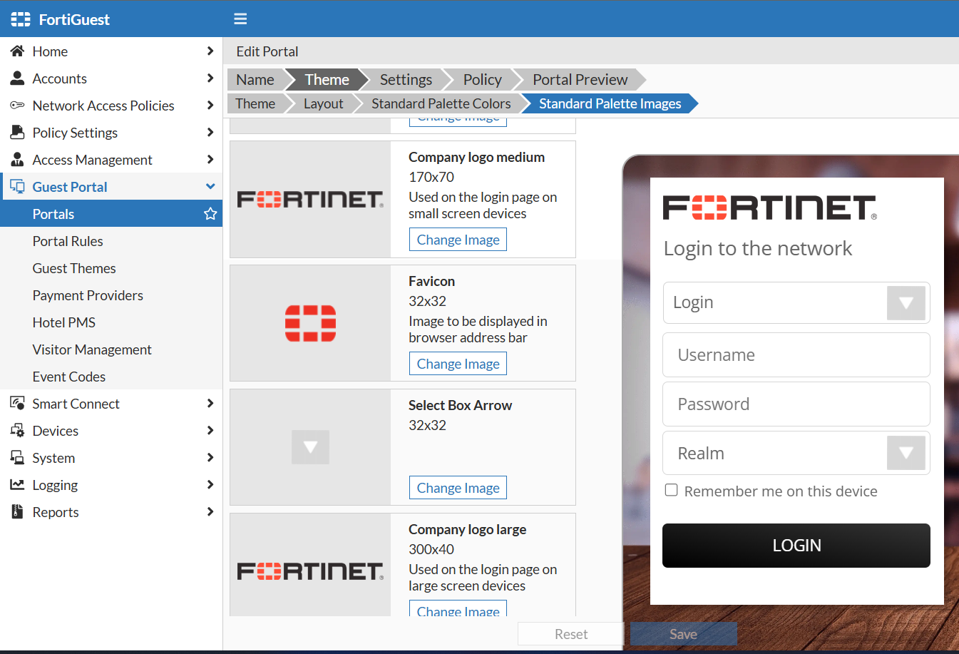 Creating Guest Portal | FortiGuest 2.2.0 | Fortinet Document Library