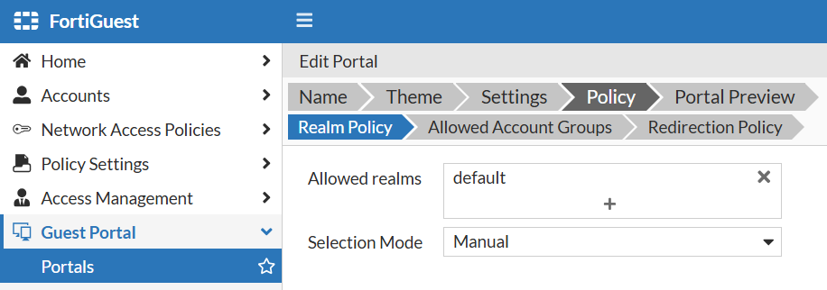 Creating Guest Portal | FortiGuest 2.2.0 | Fortinet Document Library