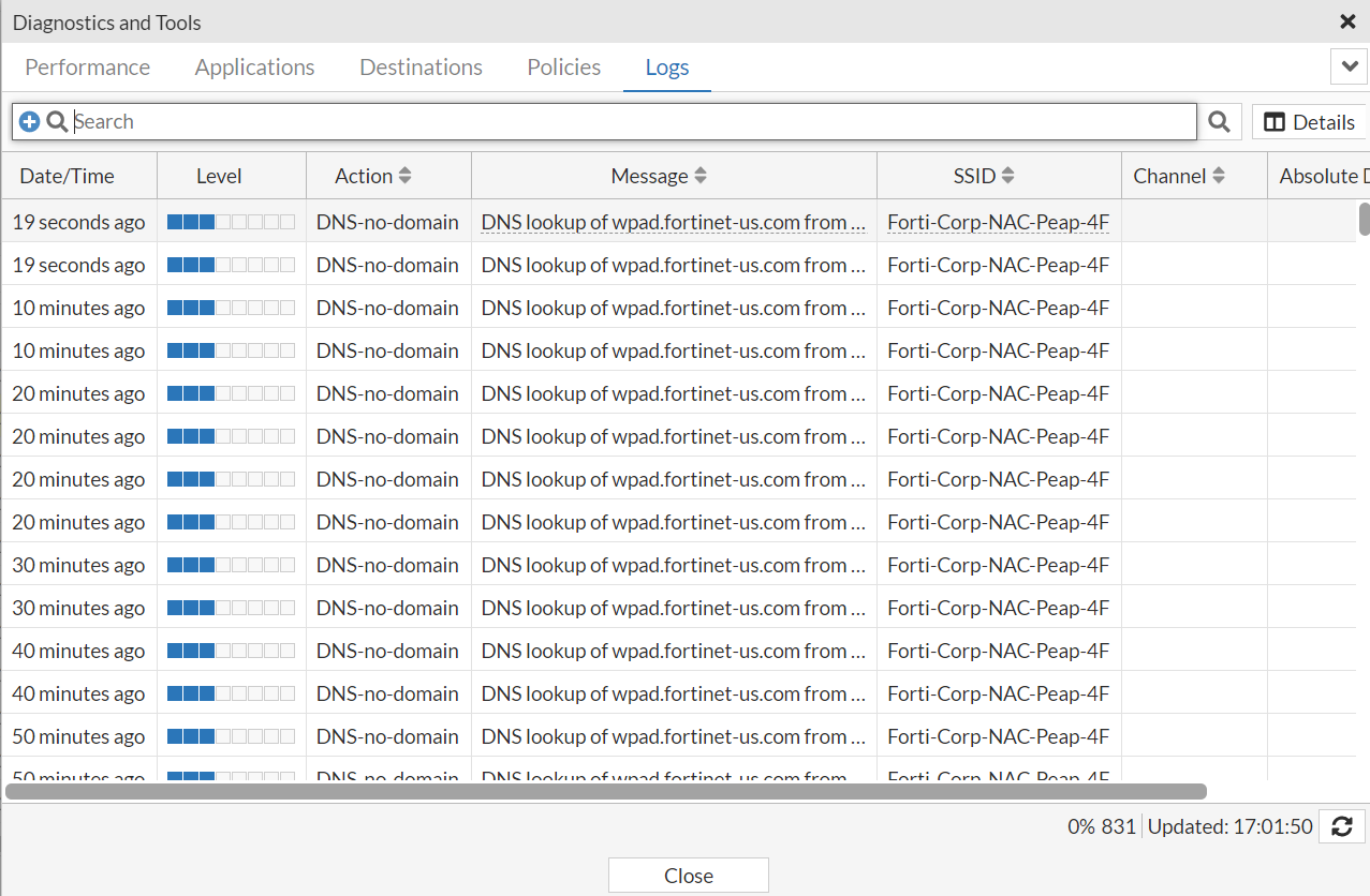 Wireless Clients Diagnostics and Tools | FortiAIOps 3.0.0 | Fortinet ...