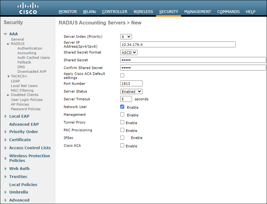 Adding FortiGuest as an Accounting Server | FortiGuest 1.3.1 | Fortinet ...