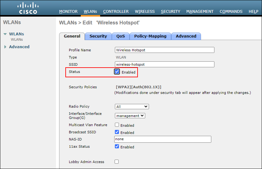 Configuring SSID | FortiGuest 1.3.1 | Fortinet Document Library