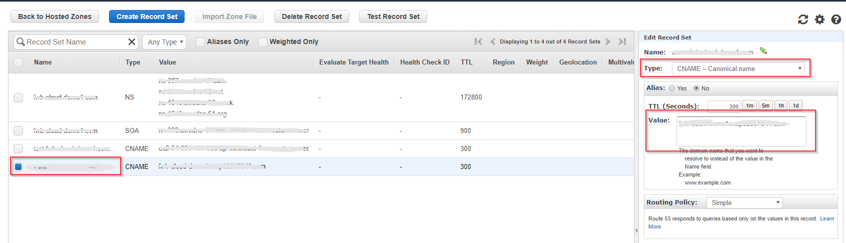 Example: Changing DNS records on AWS Route 53 | FortiWeb Cloud 23.4.0 | Fortinet Document Library