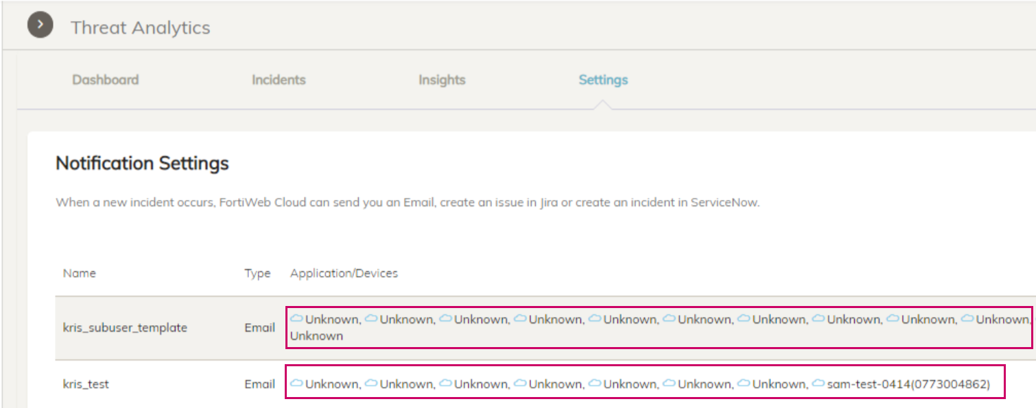 Settings | FortiWeb Cloud 23.4.0 | Fortinet Document Library